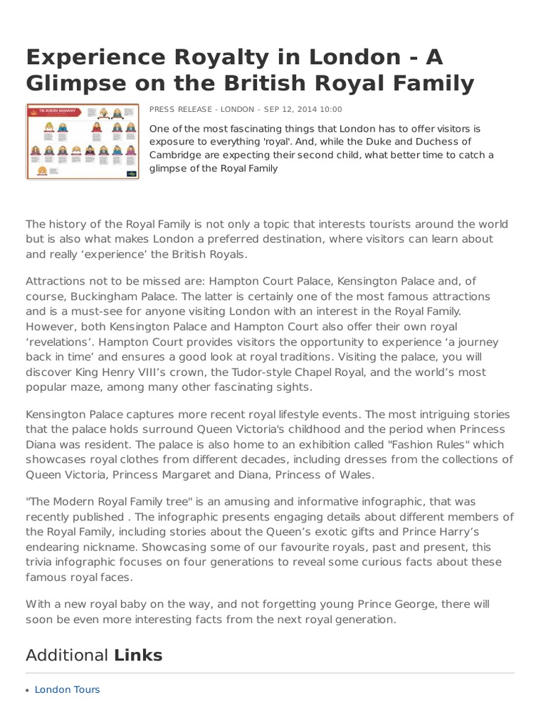 Experience Royalty in London - A Glimpse On The British Royal Family ...