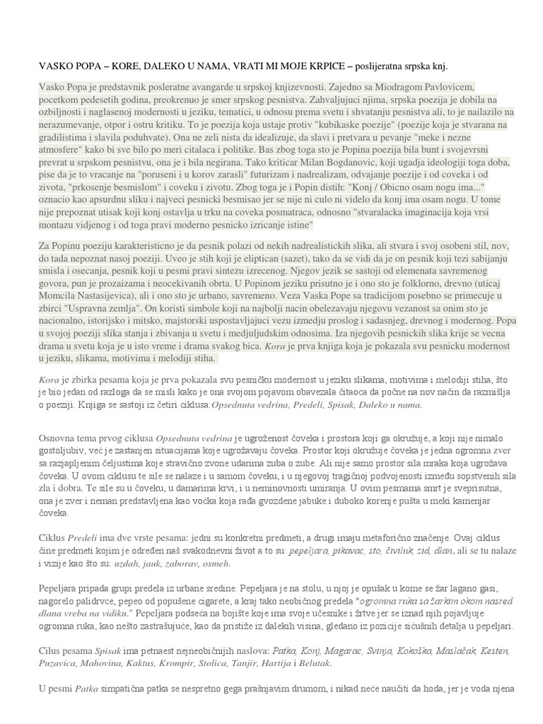 Vasko Popa | PDF