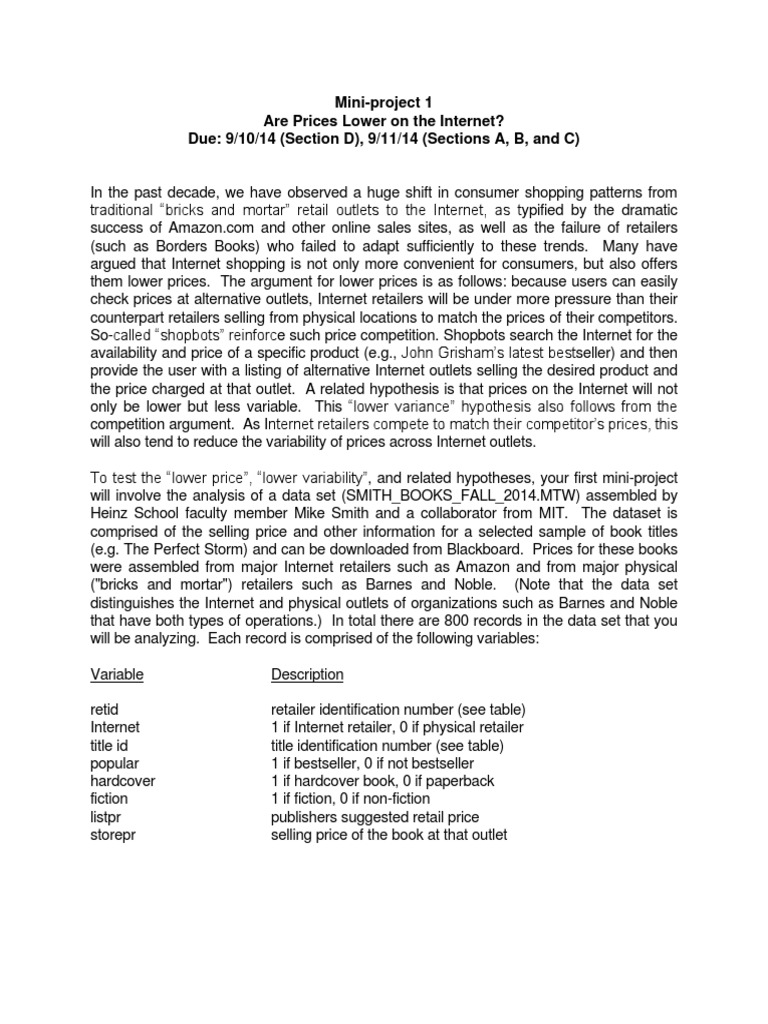 Mini Project1 | PDF | Bestseller | Online Shopping