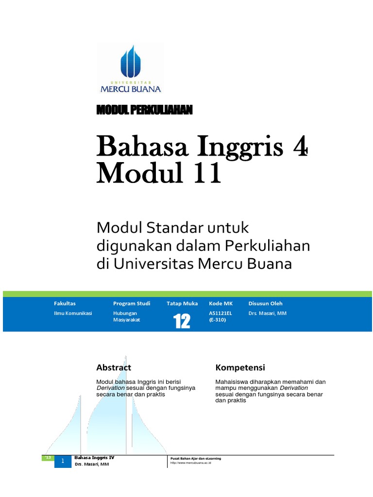 Modul 11. Derivation | Download Free PDF | Adverb | Indonesian Language