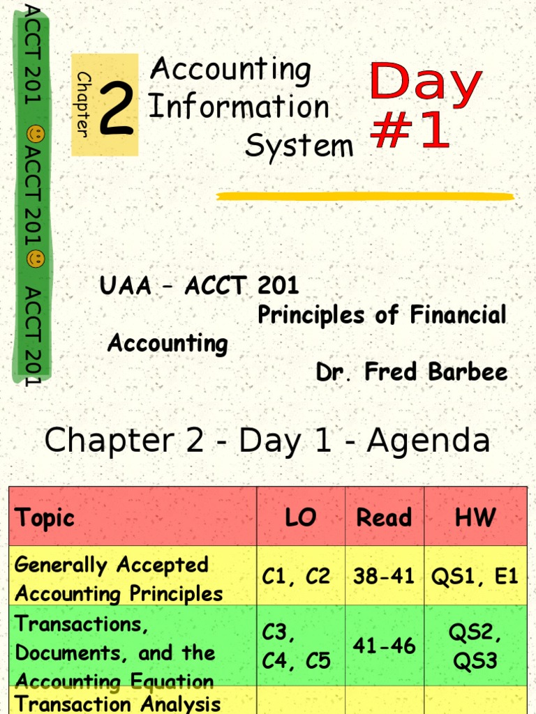 Accounting Information System: Uaa - Acct 201 Principles of Financial ...