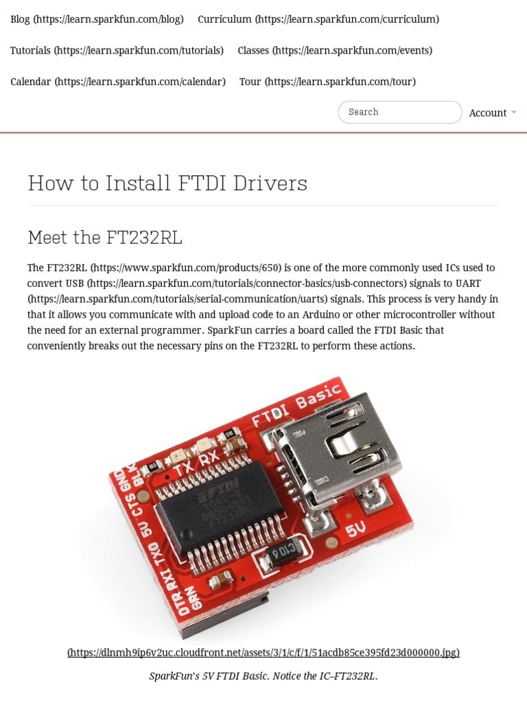 How To Install FTDI Drivers - Learn | PDF