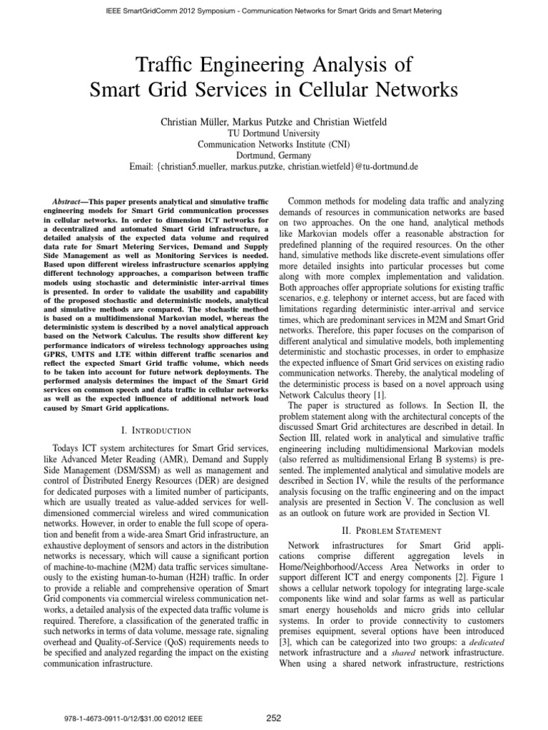 Cellular Networks | PDF | Smart Grid | Markov Chain
