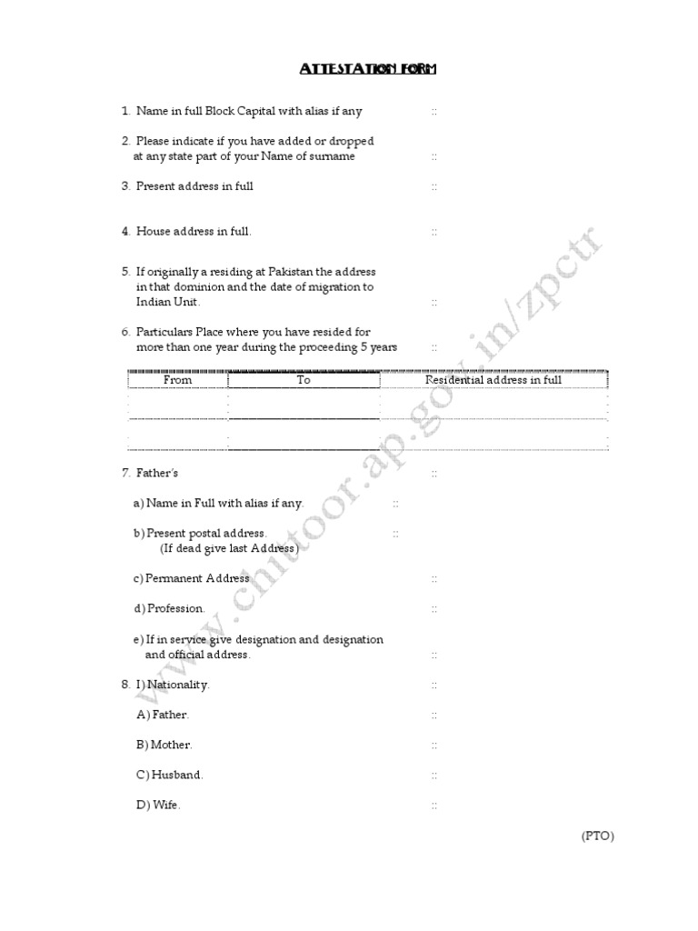 Attestation Form | PDF | Law