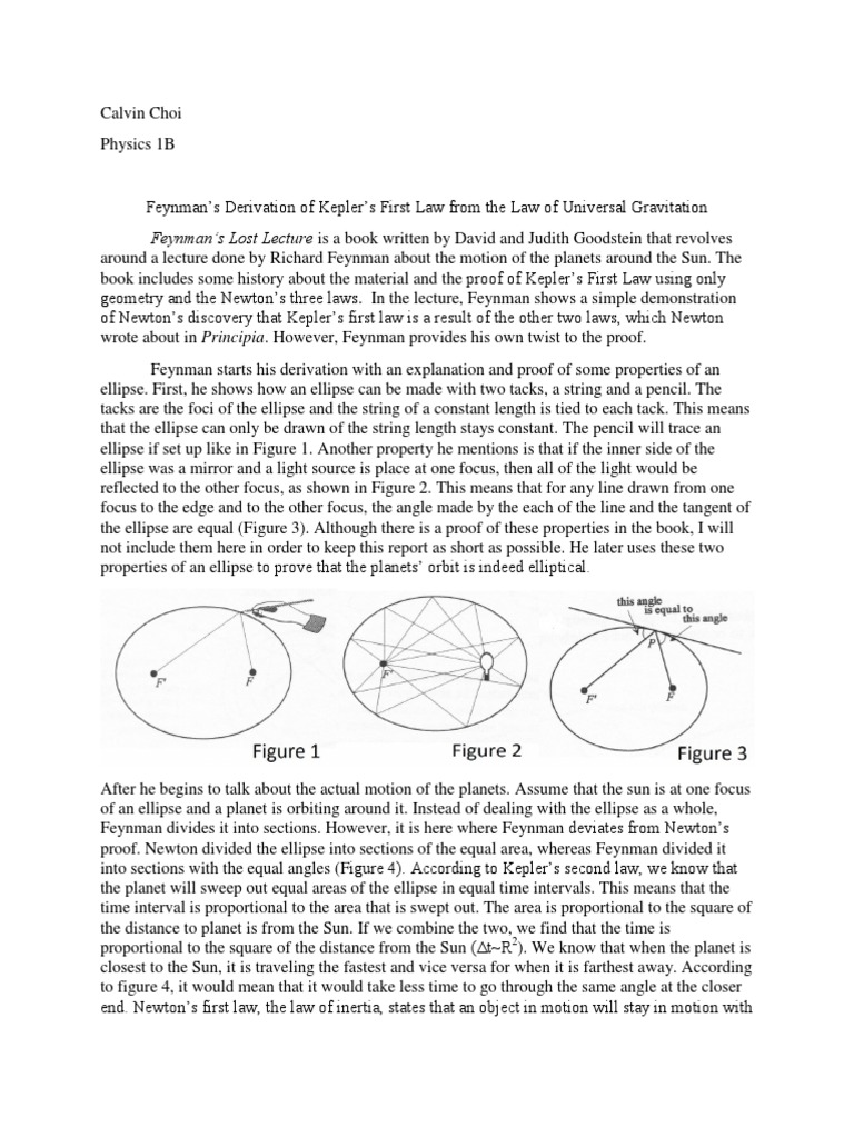 Feynman's Lost Lecture Essay | PDF | Orbit | Ellipse