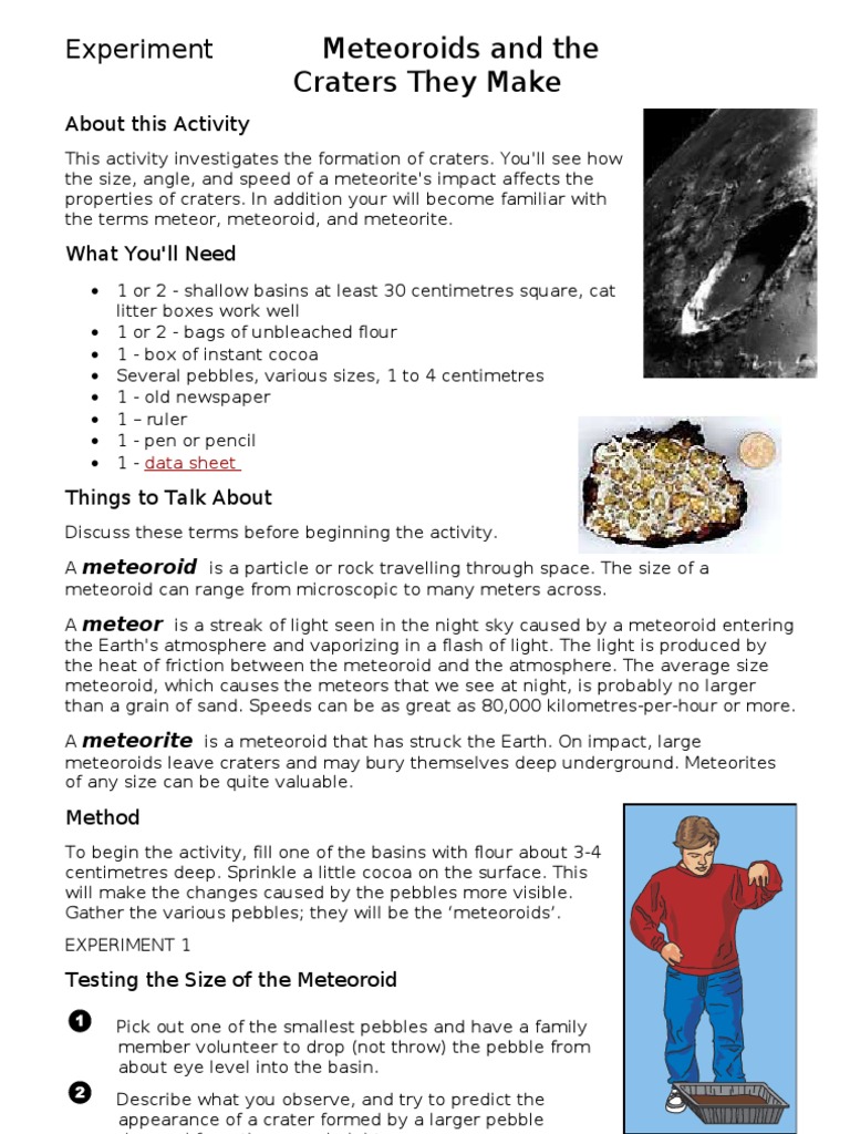 Meteoroids and The Craters They Make | PDF | Business