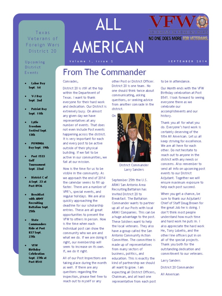 Dist 20 Sep Newsletter | PDF | Civil Air Patrol | Veteran