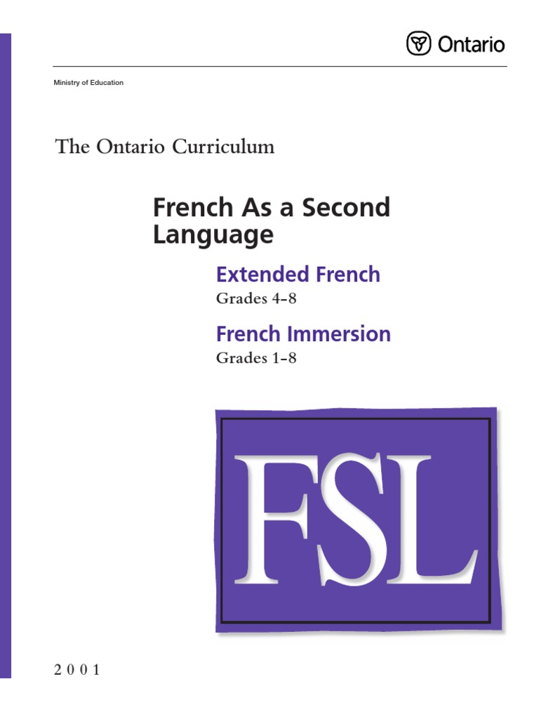 French As A Second Language | PDF