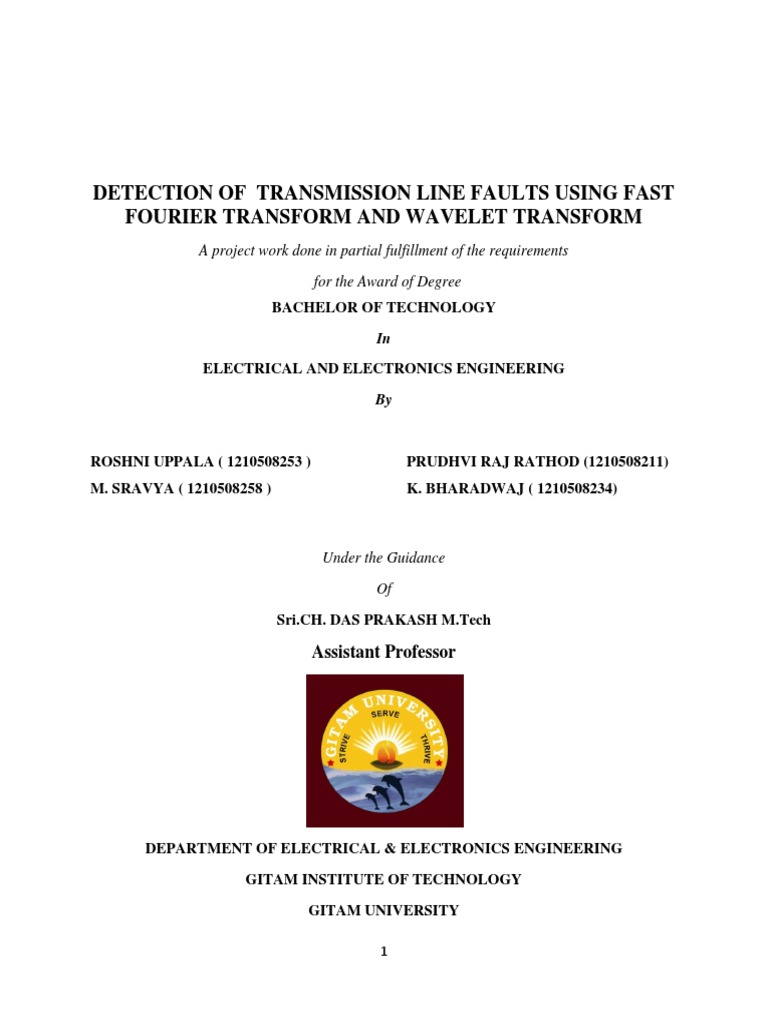 Faults Transmission Line DWT FFT Final | PDF | Digital Signal ... Faults Transmission Line DWT FFT Final | PDF | Digital Signal ...