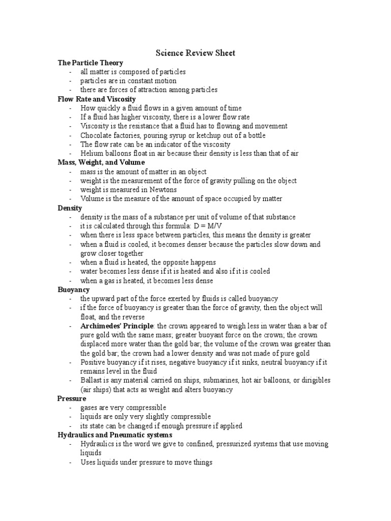 Grade 8 Science | PDF | Buoyancy | Density