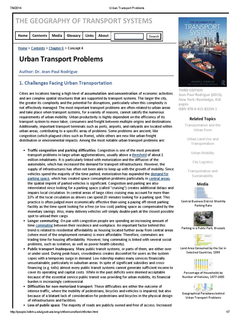 Urban Transport Problems | PDF | Traffic Congestion | Public Transport