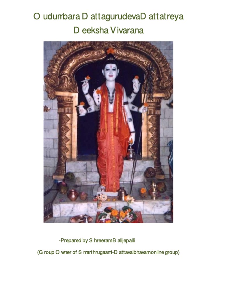 Oudumbara Deeksha and Dattatreya Worship | PDF | Religion And Belief