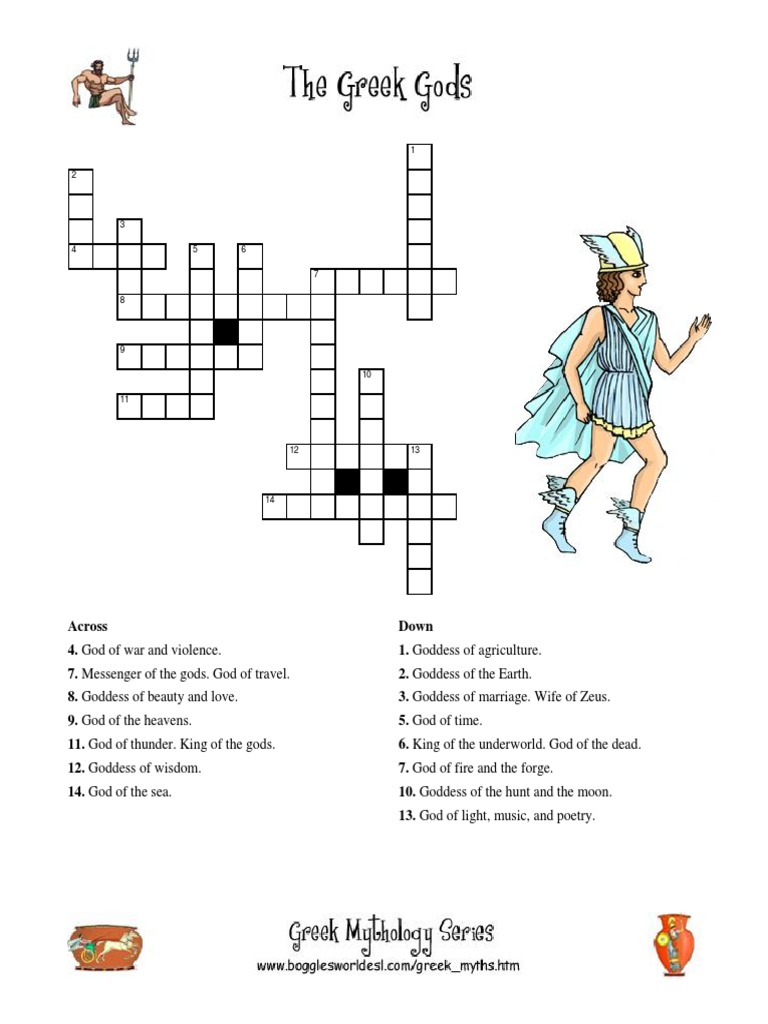 Greek Mythology Crossword | PDF