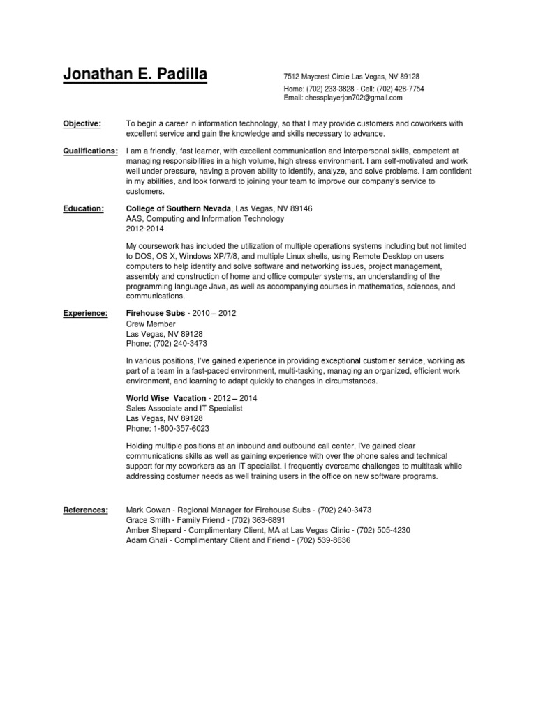 jon resume | System Software | Technology & Engineering