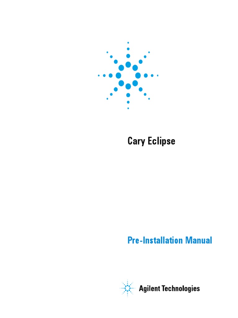 Cary Eclipse: Pre-Installation Manual | PDF | Microsoft Windows ...
