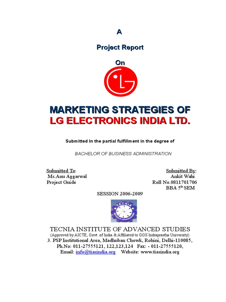 An Analysis of the Marketing Strategies and Product Portfolio of LG ...