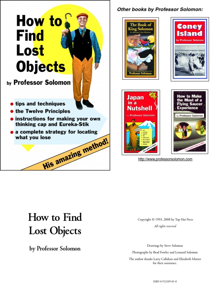 Prof Solomon - How To Find Lost Objects | PDF