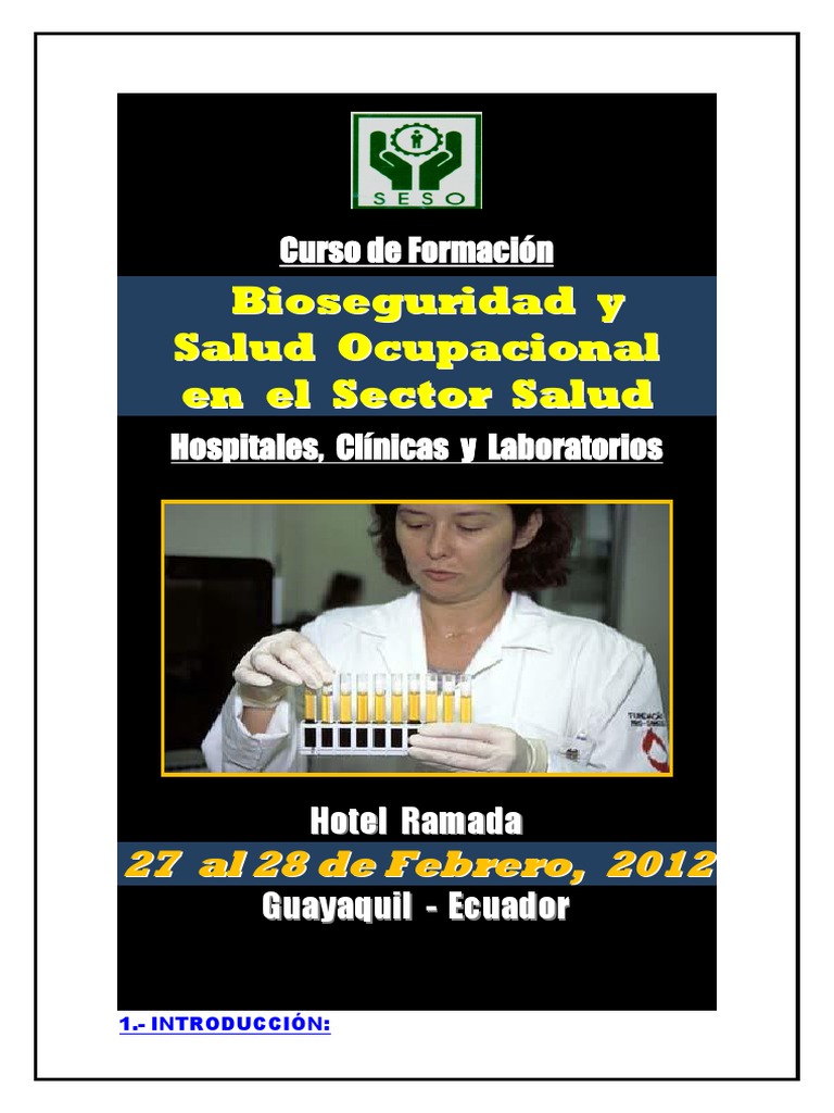 Curso Administracion de Bioseguridad Sector Salud - Guayaquil | PDF ...