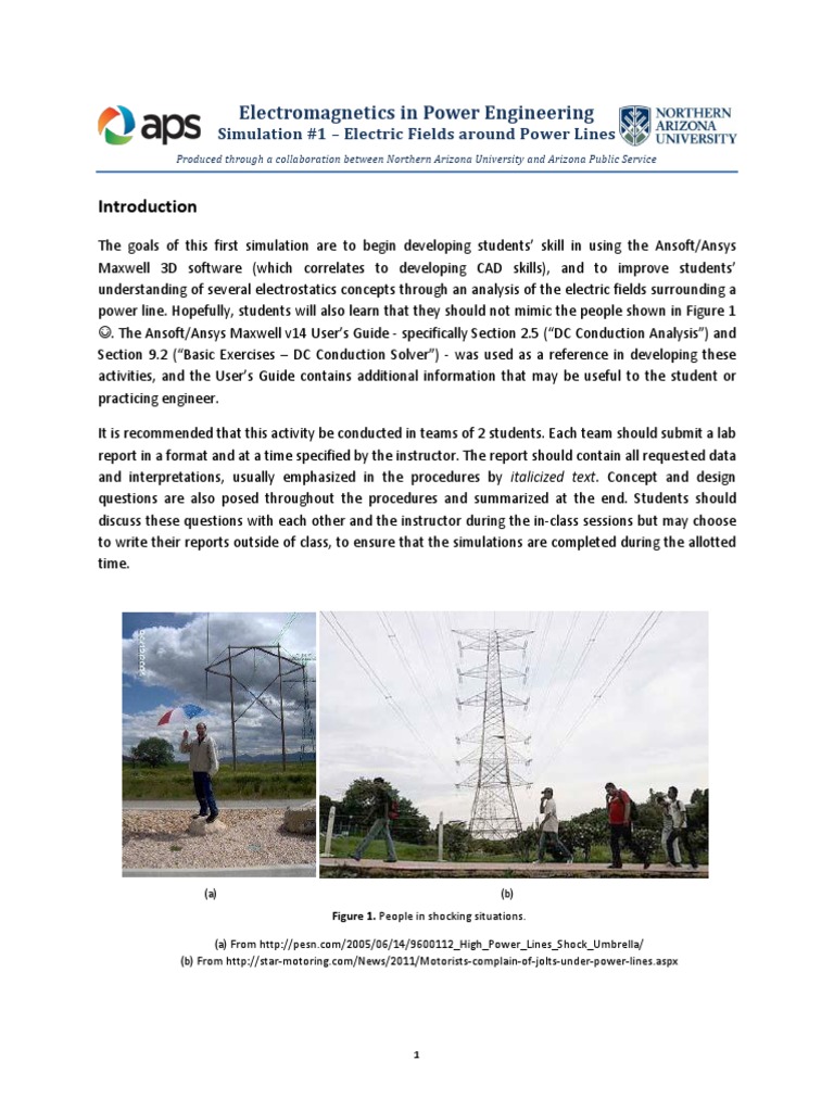 Power Transmission Line Simulation | PDF | Electric Field | Electric Charge