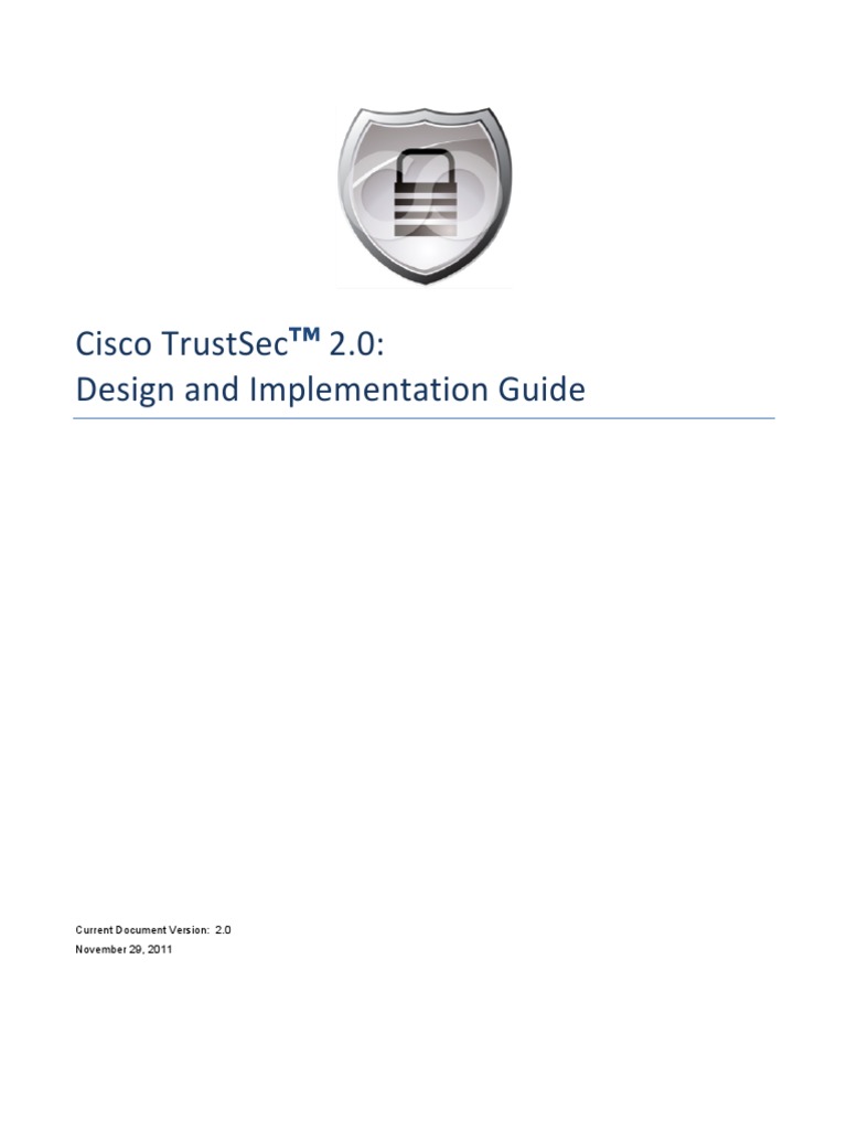 Cisco TrustSec 2.0 - Design and Implementation Guide | PDF | Active Directory | Computer Network