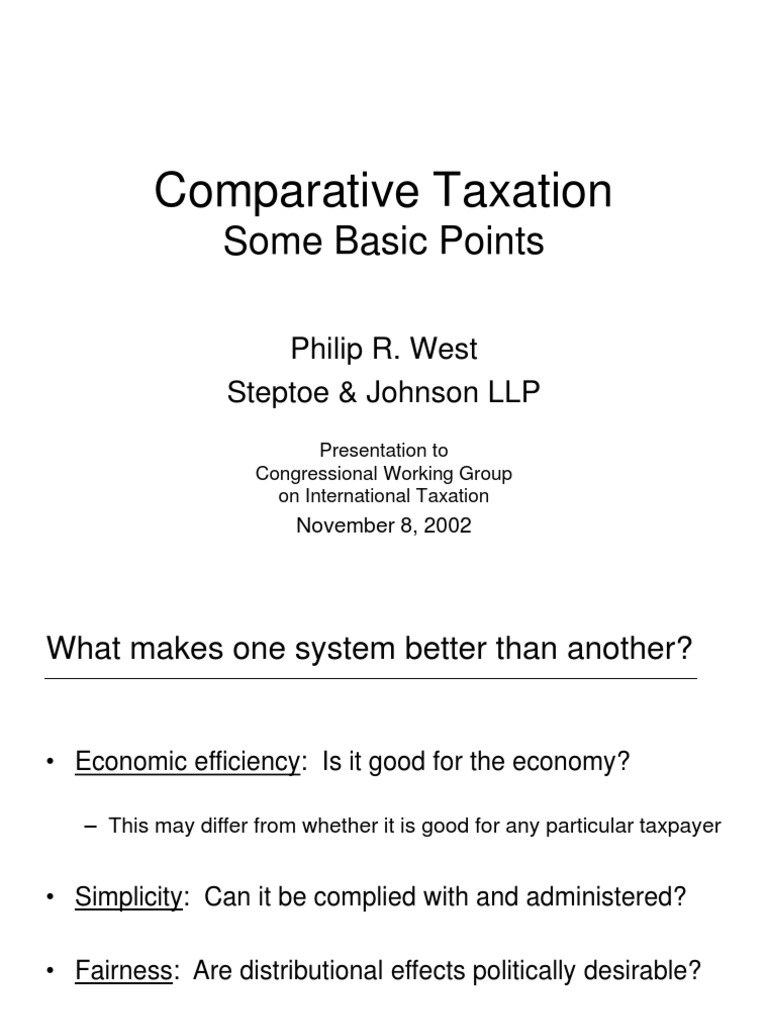 Comparative Taxation: Some Basic Points | PDF | Tax Exemption | Income Tax