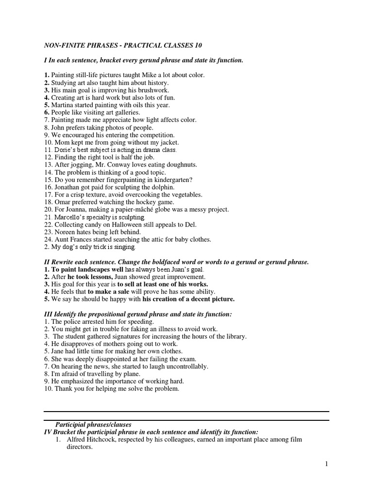 Nefinitne Fraze 2014 Vjezbe 10 | PDF | Alfred Hitchcock | Clause