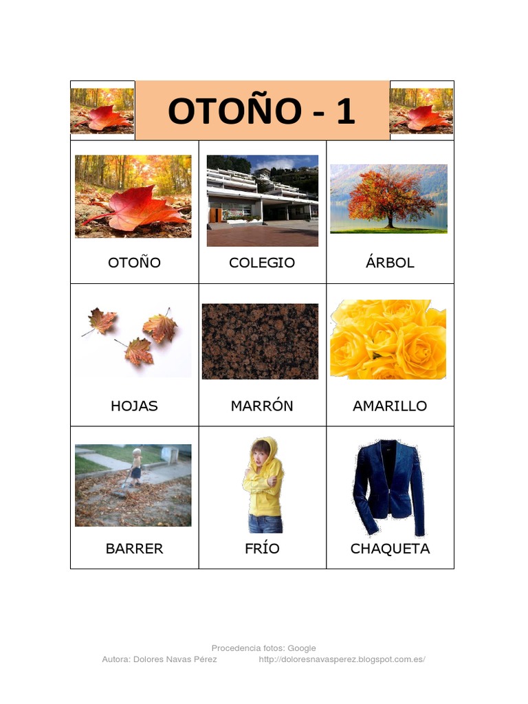 Bingo Otoño 3x3 Fotos PDF | PDF