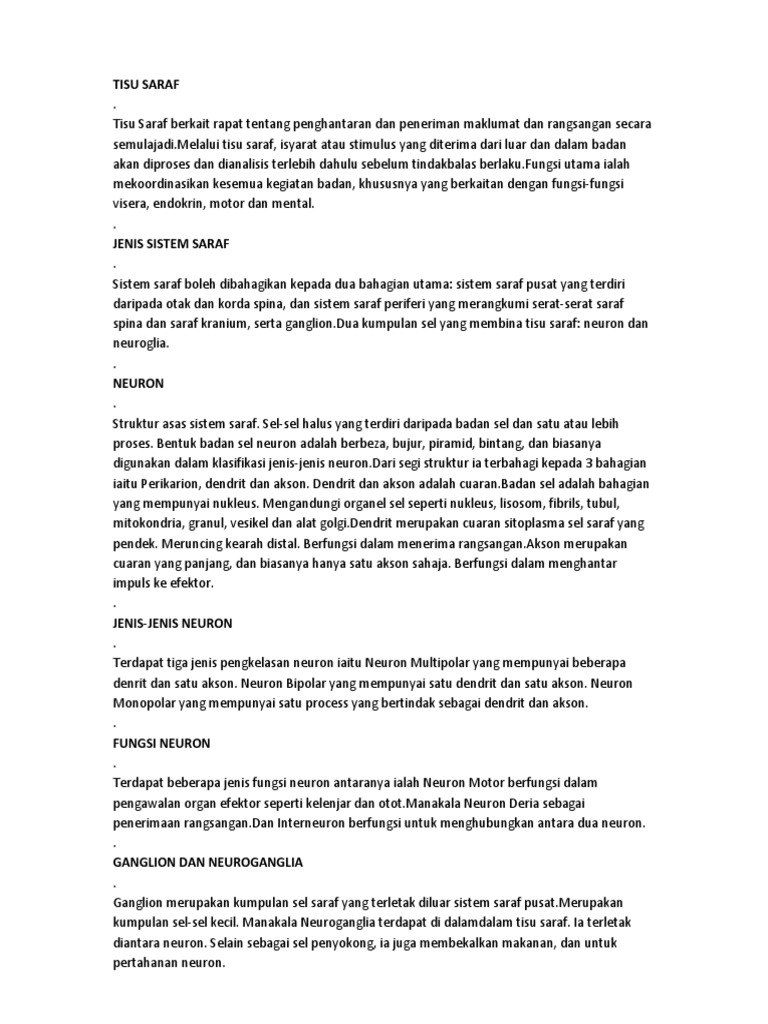 Tisu Saraf | PDF