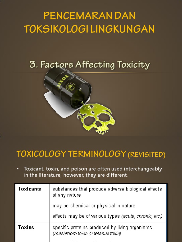 Factors Affecting Toxicity | PDF | Alkalinity | Cadmium