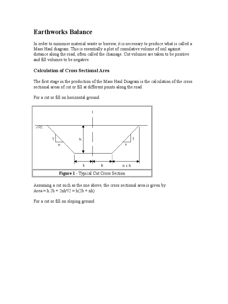 Earthworks Formulas | PDF | Teaching Mathematics | Nature