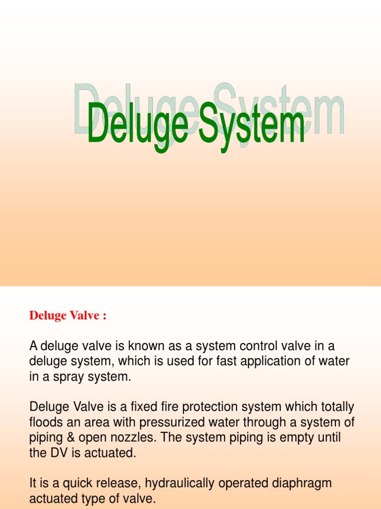 Deluge System | PDF | Valve | Machines