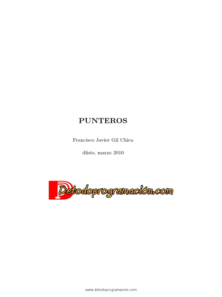 Punteros en C | PDF | Puntero (Programación de computadora) | Estructura de datos de matriz