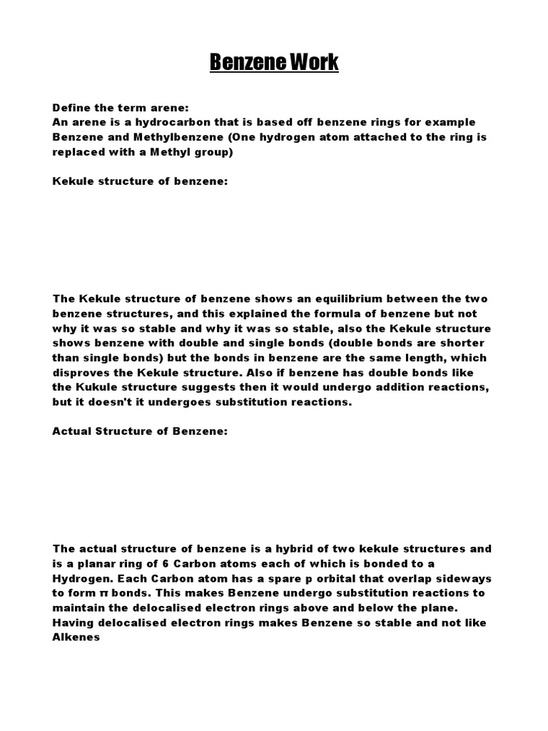 Understanding Benzene Structures | PDF | Language Arts & Discipline | Art