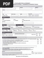 Guyana Driver's License Application Guide | PDF | License | Driving