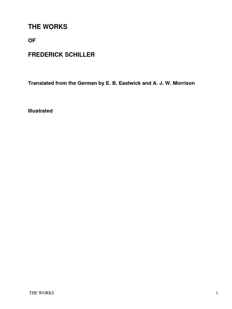 The Works: Frederick Schiller | Download Free PDF | Friedrich Schiller ...