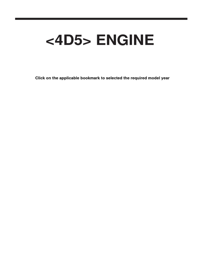 Motor 4D56 Series PDF | PDF