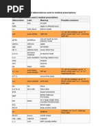 SIG Code Abbreviations | PDF | Pharmacology | Pharmacy