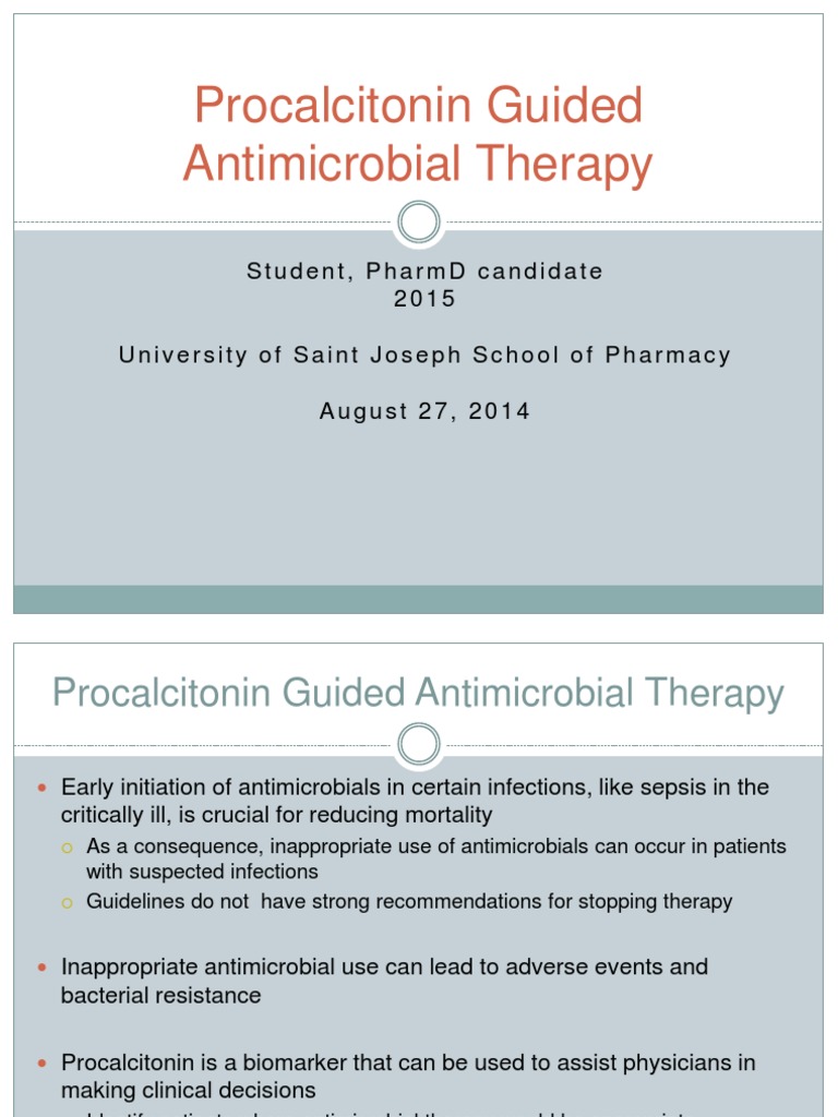 procalcitonin guided antimicrobial therapy final | Sepsis | Intensive ...