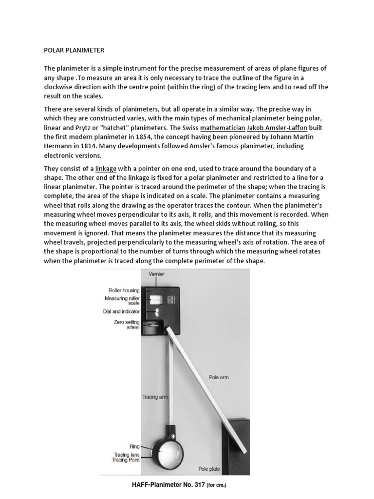 Measuring Areas with a Polar Planimeter | PDF | Scientific Observation ...