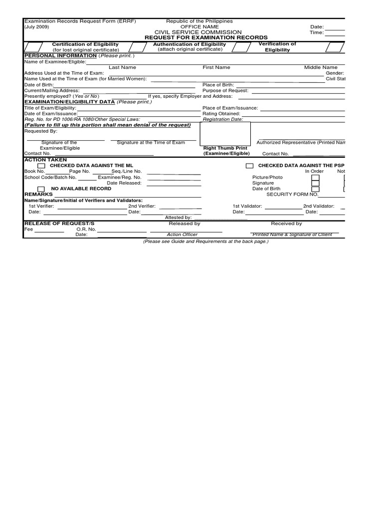 CSC Form | PDF | Identity Document | Authentication