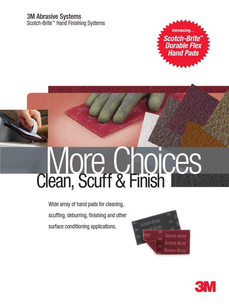 3M Scotch Brite Hand Pads CRS VFN Brochure | PDF | Abrasive | Materials