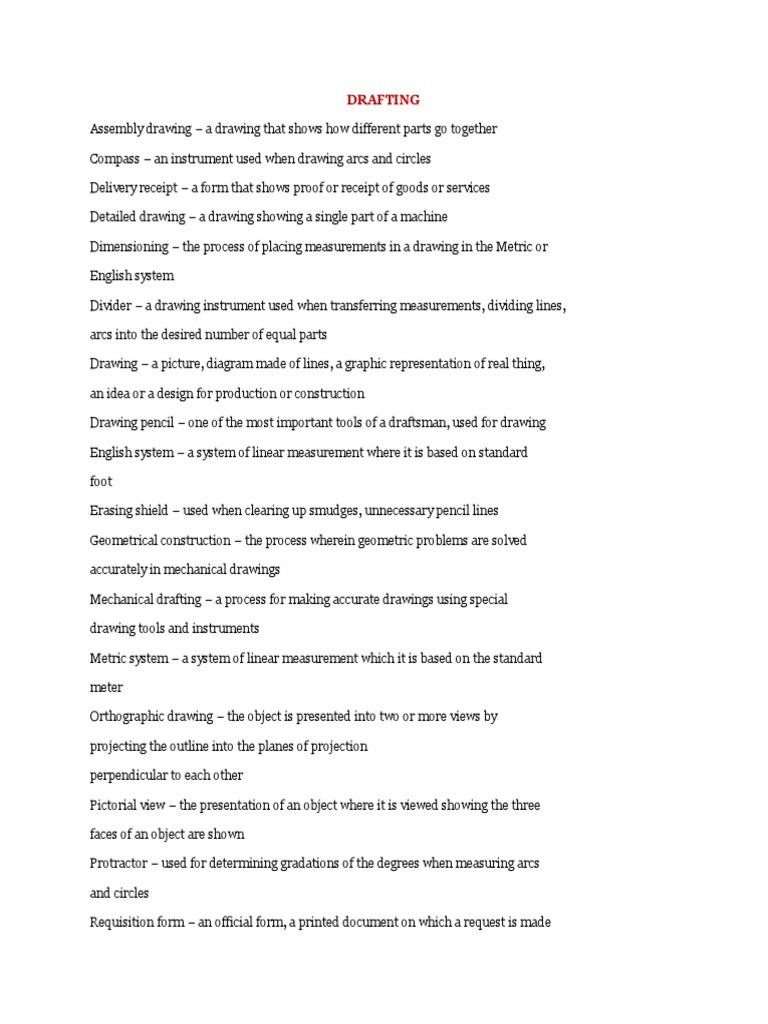 Drafting 101 | PDF | Technical Drawing | Drawing