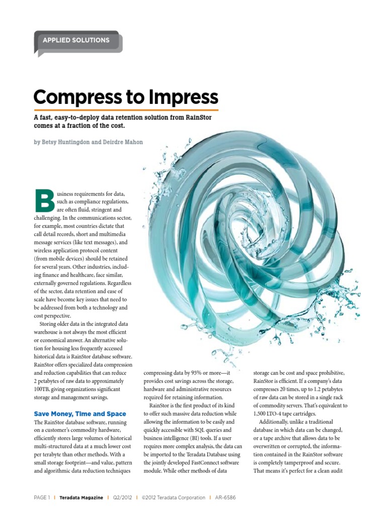 Compress To Impress | PDF | Databases | Computer Data