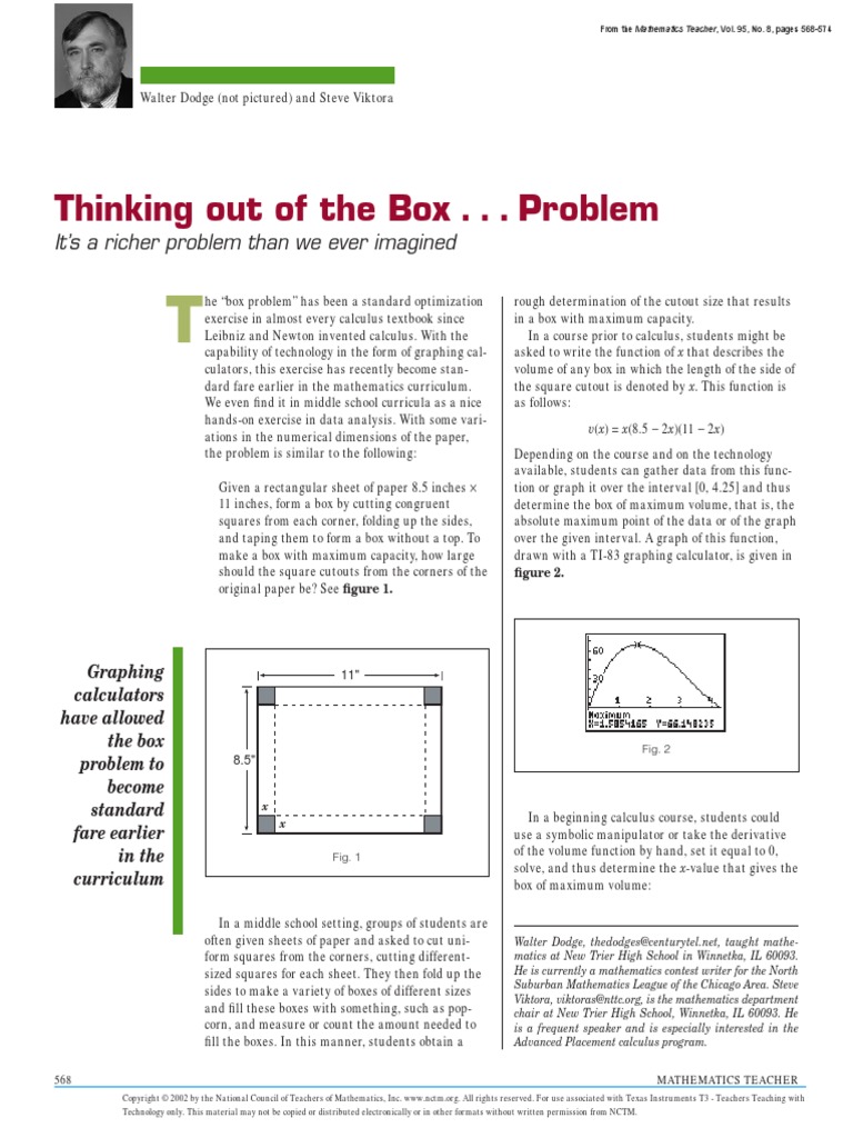 Thinking Outside The Box | PDF | Teaching Mathematics | Schools