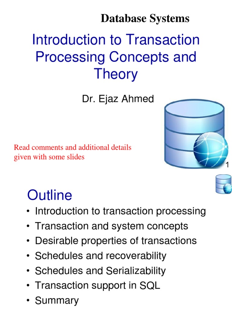 An Introduction to Transaction Processing Concepts and Theory | PDF | Database Transaction ...