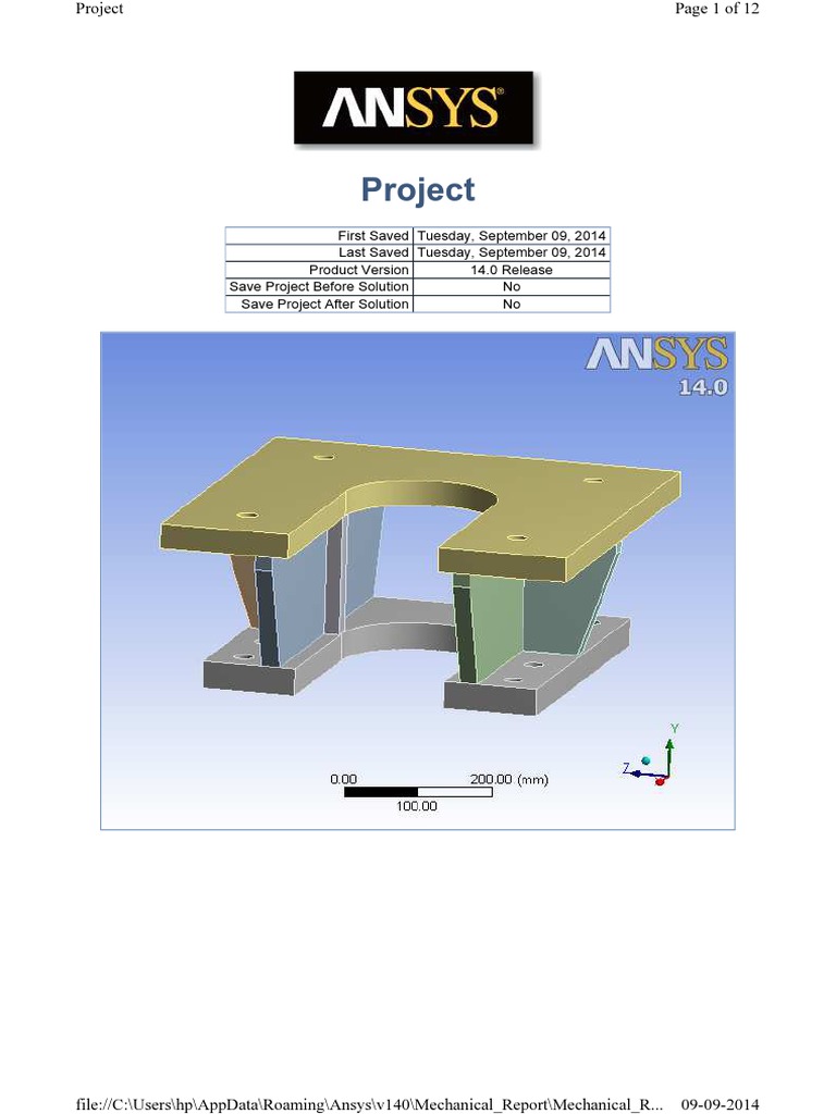 Ansys Analysis | PDF | Ultimate Tensile Strength | Strength Of Materials