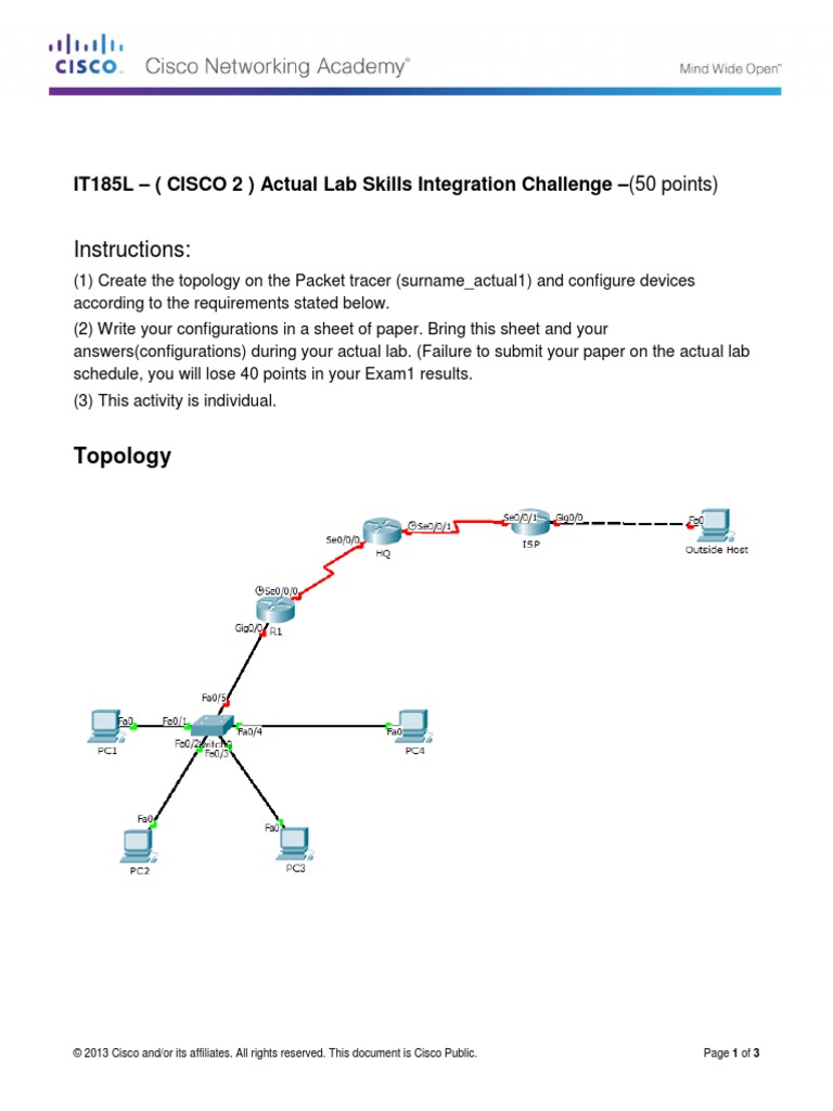 Instructions:: IT185L - (CISCO 2) Actual Lab Skills Integration ...