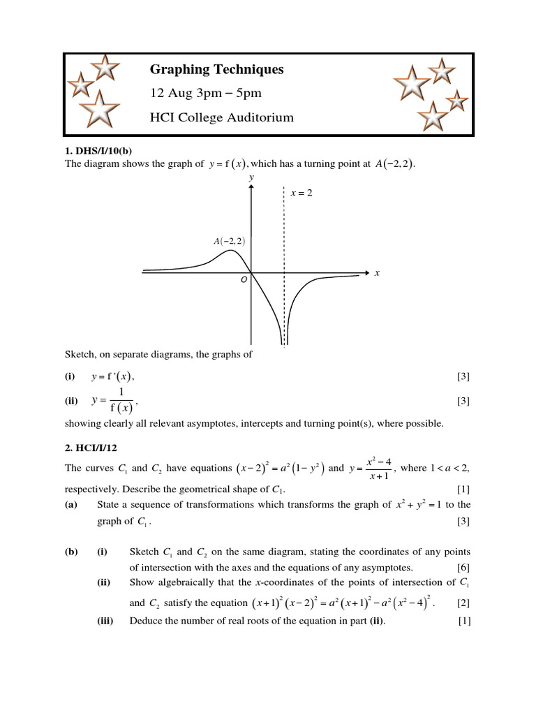 Graphing Techniques Worksheet | Download Free PDF | Asymptote | Equations
