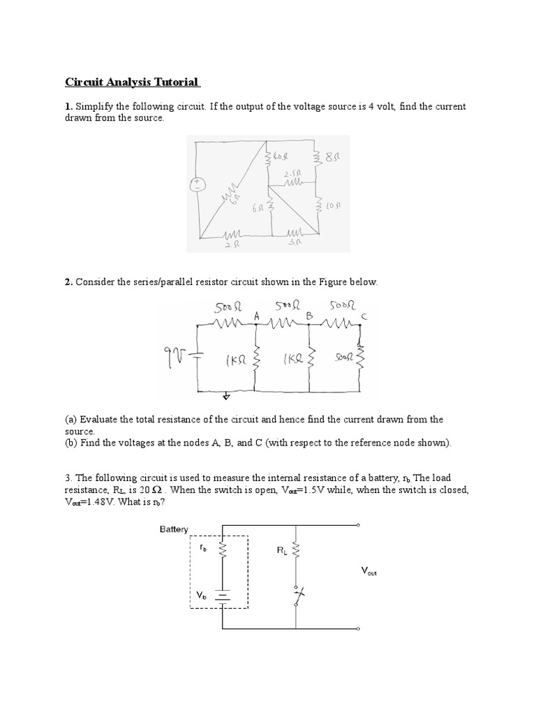 Circuit Analysis Tutorial | PDF