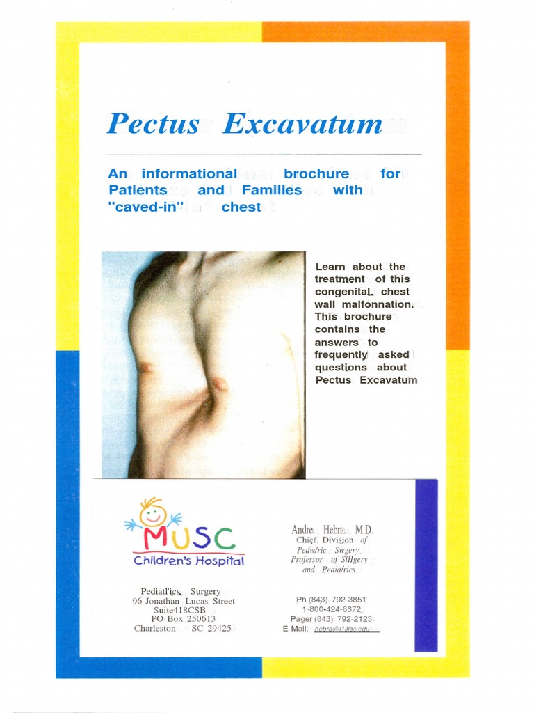 Pectus Excavatum: An Informational Brochure For Patients and Families ...